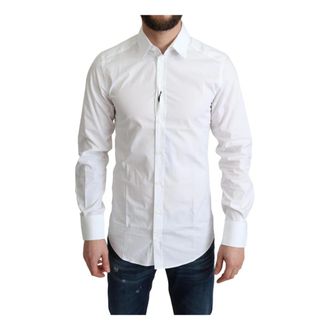 Dolce & Gabbana Authentisches wei&szlig;es Baumwollhemd - - Shirts - Herren - Wei&szlig; - S