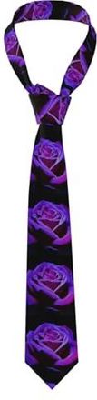 Generic Cravate DAffaires Gouttes DEau De Roses Violette R&eacute;glable Cravates Formelle Cravate Pour Travail Mariage Affaires