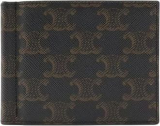 Celine Portefeuille vintage doccasion (bi-pli) - Femme - Pre-owned - Brun - Taille: ONE Size