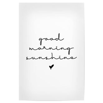 artboxONE Poster 30x20 cm Badezimmer Typografie Good morning sunshine - Bild spruch badezimmer elegant