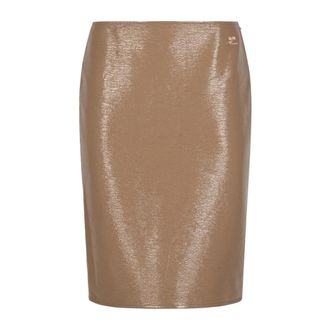 Courr&egrave;ges Leather Skirts - - Skirts - Damen - Braun - XS