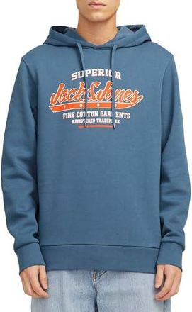 Jack & Jones Jack&Jones JJELOGO Sweat à Capuche 2 COL 24/25 Noos, oceanview, S