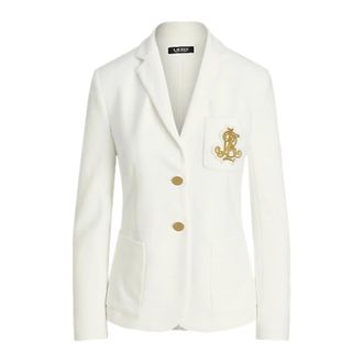 Ralph Lauren Femme, Vestes, Blanc, Taille: 36 FR Anfisa-Lined-Jacket-Str Sportswear Piqu
