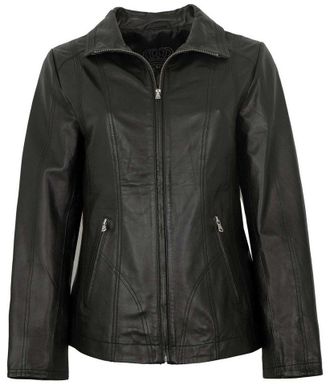 Maddox Lederjacke Paulina MADDOX - Damen Lederjacke Lammnappa schwarz