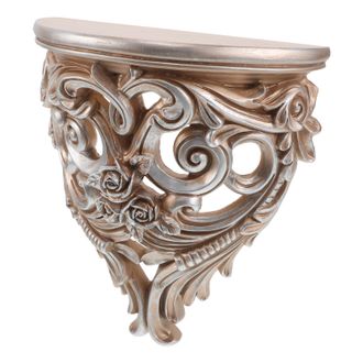 Pretyzoom Vintage Wandregal Wanddekoration aus Kunstharz Schwebendes Wandregal mit Imperialem Scrollmuster Platzsparendes H&auml;ngeregal f&uuml;r Wohnzimmer Schlafzimmer