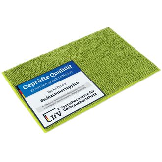 WohnDirect Badematte 70 x 120 cm | Gr&uuml;n | rutschfest & Waschbar, Badezimmerteppich zum Set kombinierbar, Badvorleger, WC Garnitur, Badteppich, Oeko-TEX Zertifizi