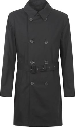 Herno Homme, Manteaux, Noir, Taille: 2XL Manteau ceintur&eacute; en nouvelle laine moderne