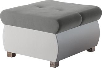 Mirjan24 Polsterhocker Sitzbank Orkan klein Hocker Sitzhocker Modern Pouf Fu&szlig;bank Sitzm&ouml;bel 60x60 (Soft 017 + Magic Ve. 2217)