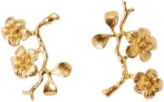 Malababa Femme, Accessoires, Jaune, Taille: ONE Size Small Branch Motif Earring