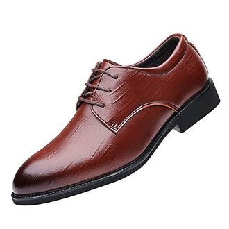 Generic Chaussures Oxfords pour Hommes Confortables, Derby Mens Shoes, Mode &eacute;t&eacute; et Automne en Cuir Talon Bas Bout Pointu Dentelle d&eacute;contract&eacute; Confortable Coul