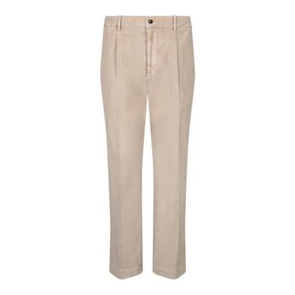 Dell'Oglio Homme, Pantalons, Beige, Taille: XL Pantalon en velours c&ocirc;tel&eacute;