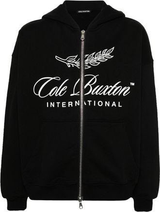 Cole Buxton International Hoodie mit Logo-Print - Schwarz