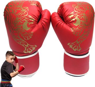 Generic Boxhandschuhe - Muay-Thai-Kampfhandschuhe, Kinder und Kinder, Unisex, PU-Leder, Tiger-Print | Handschutz f&uuml;r Training, Sparring, Fitness, Sport, Boxk&auml;
