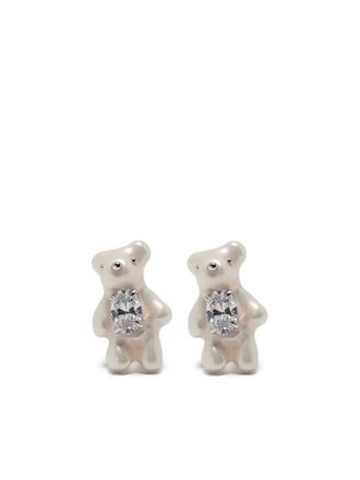 Yvmin boucles doreilles Teddy Bear - Argent