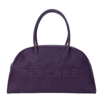 ALIX The Label Alix The Label - Sac bowling en similicuir tress&eacute; - Femme - Sacs - Violet - Taille: ONE Size