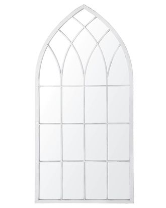 Beliani Grauer Wandspiegel im gotischen Look 50 x 115 cm Cassel