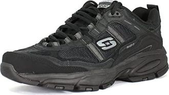 Skechers Homme Vigor 2.0 Trait Memory Foam Sneaker Basket, Noir, 45 EU X-Large