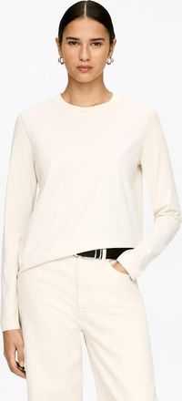 Arket IRIS Charakteristisches Langarm-T-Shirt -Wei&szlig;