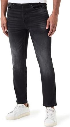 HUGO BOSS Hommes 634 Jean Tapered en Denim Stretch Noir