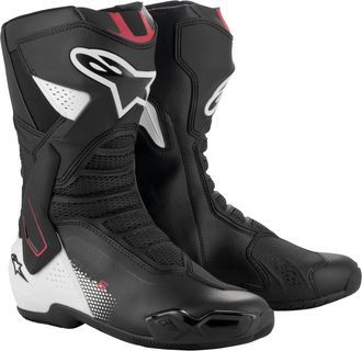 Alpinestars Motorradstiefel SMX 6 V3, BLACK WHITE RED GRAPHIC, 44 EU