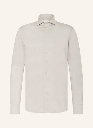 Profuomo Profuomo Hemd Japanese Knitted Slim Fit beige