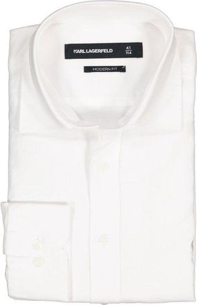 Karl Lagerfeld Herren Hemd wei&szlig; Leinen