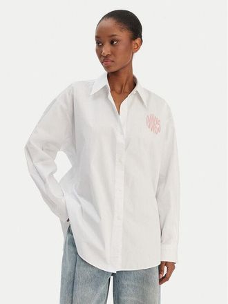 HUGO BOSS Hemd Elisana B 50552146 Wei&szlig; Oversize