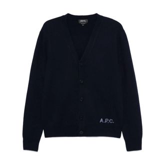 A.P.C. Kenny Cardigan - - Knitwear - Herren - Blau - XS