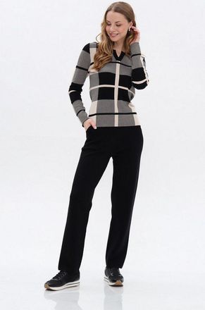 Passioni Strickpullover mit Karomuster