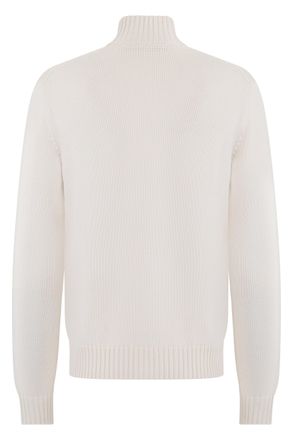 Slowear Mens Cardigan With Collar Latte Virgin Wool Cardigans Sweater