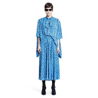Balenciaga Printed Double Sleeve Dress