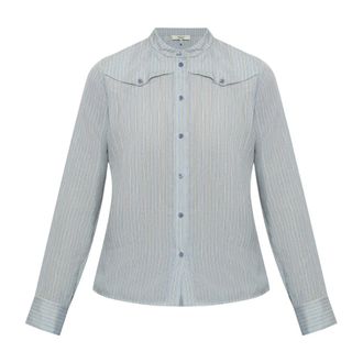 Chlo&eacute; Gestreiftes Seidenhemd - - Blouses & Shirts - Damen - Blau - M