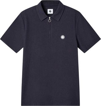 Pretty Green Islington Poloshirt f&uuml;r Herren, mit kurzem Rei&szlig;verschluss, Regul&auml;r (Marine)