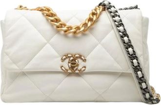 Chanel Sac bandouli&egrave;re 19 grand mod&egrave;le Pre-owned - Femme - Pre-owned - Blanc - Taille: ONE Size