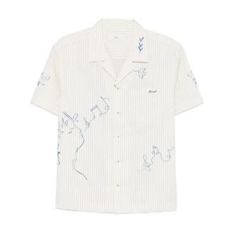 Dunst Gestreiftes Hemd mit Handzeichnung - - Shirts - Damen - Wei&szlig; - S