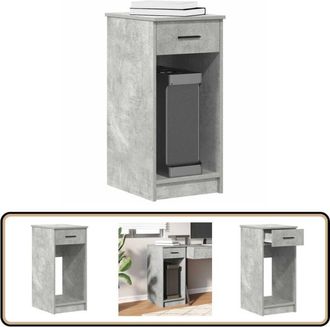 vidaXL Computerschrank mit Schublade Betongrau 35x45x77 cm - Vidaxl