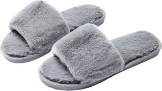 Frcolor Pantoufles Antidérapantes Peluche Semelle Souple Chaussures Intérieur Confortables Pour Usage Quotidien Maison