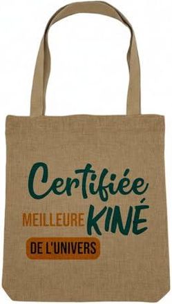 Fabulous Sac Shopping Tote Bag Aspect Lin - Certifi&eacute;e meilleure Kin&eacute; de lunivers Docteur Sport Medecin - Sac de Courses Toile Epaisse 360g Beige Naturel Cabas 