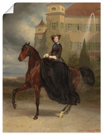 Artland Wanddeko Poster & Kunstdrucke Wandposter 45x60 cm Hochformat Menschen Historische Person Kaiserin Elisabeth Sissi Braut Karl Theodor von Piloty U3GL