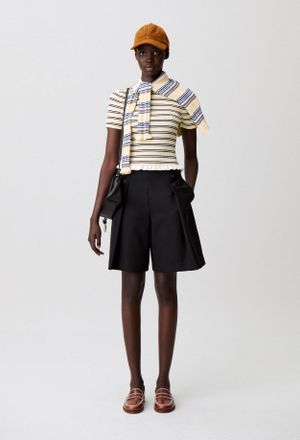 Claudie Pierlot Gestreiftes Top mit Volants