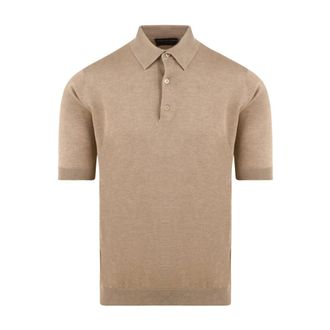 FILIPPO DE LAURENTIIS Homme, Tops, Beige, Taille: 2XL Polo en Soie