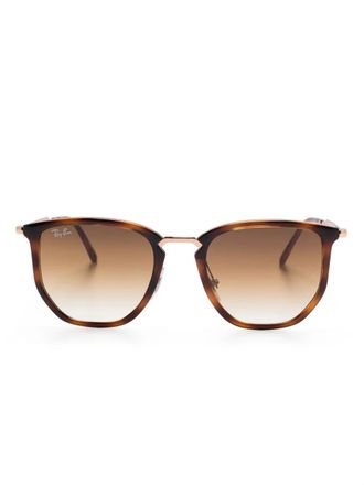 Ray-Ban lunettes de soleil à monture géométrique - Marron