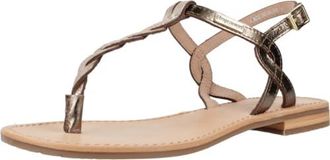 Les Tropeziennes LES TROPEZIENNES PAR M. BELARBI Femme HAMSONG Chaussures Ville Sandale, Kaki-Or, 41 EU