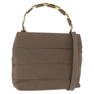 Ferragamo Pre-owned Mini Canvas Bag - - Pre-owned - Damen - Beige - ONE SIZE