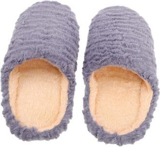 BESPORTBLE Pantoufles Intérieures Silencieuses Antidérapantes Unisexes pour Sols Bois Semelle Souple Chaude et Confortable Usage Printemps à Hiver Gris