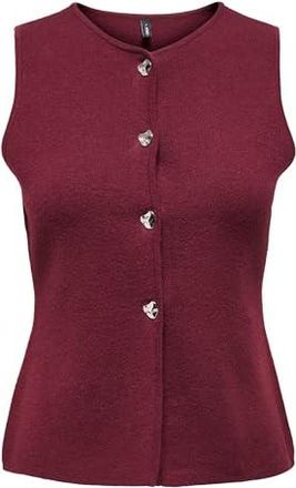 Only Vest Onlibi Button SL Gilet CC KNT, Violet Zinfandel, XL Femmes
