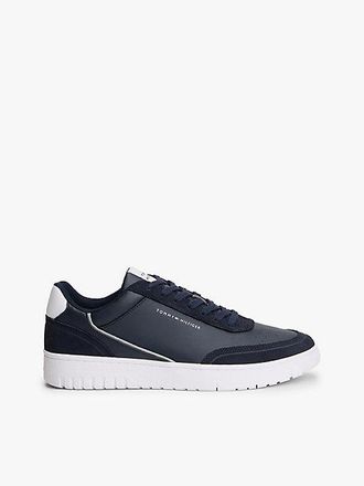 Tommy Hilfiger Chaussures de basket multitextures en cuir