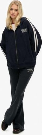 Superdry Athletic Essentials - Sweat &agrave; capuche zipp&eacute; coupe d&eacute;contract&eacute;e - Bleu marine &eacute;clipse