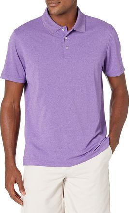 Amazon Essentials Herren Golf-Poloshirt, Kurzärmelig, Schmal Geschnitten, Schnell Trocknend, Violett Heidekraut, XL