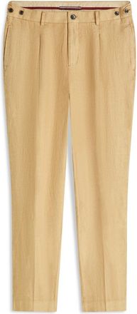 Tommy Hilfiger Vorgewaschene Leinenhose New York Label, Tapered Fit in